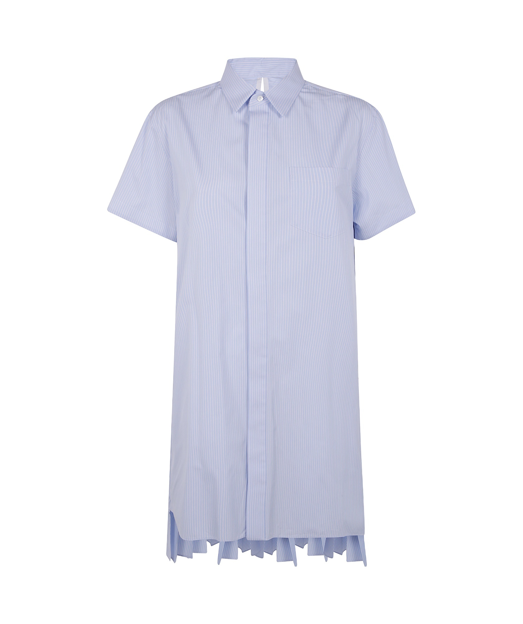 SACAI Sacai Striped Pleated Midi Shirt Dress